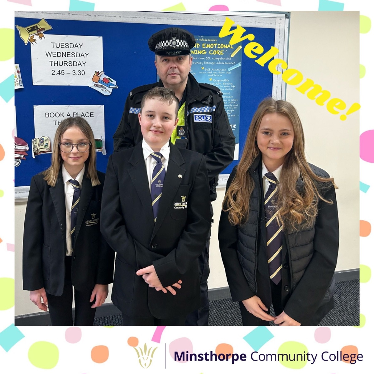 Minsthorpe Community College - PC Gray our new SSPO